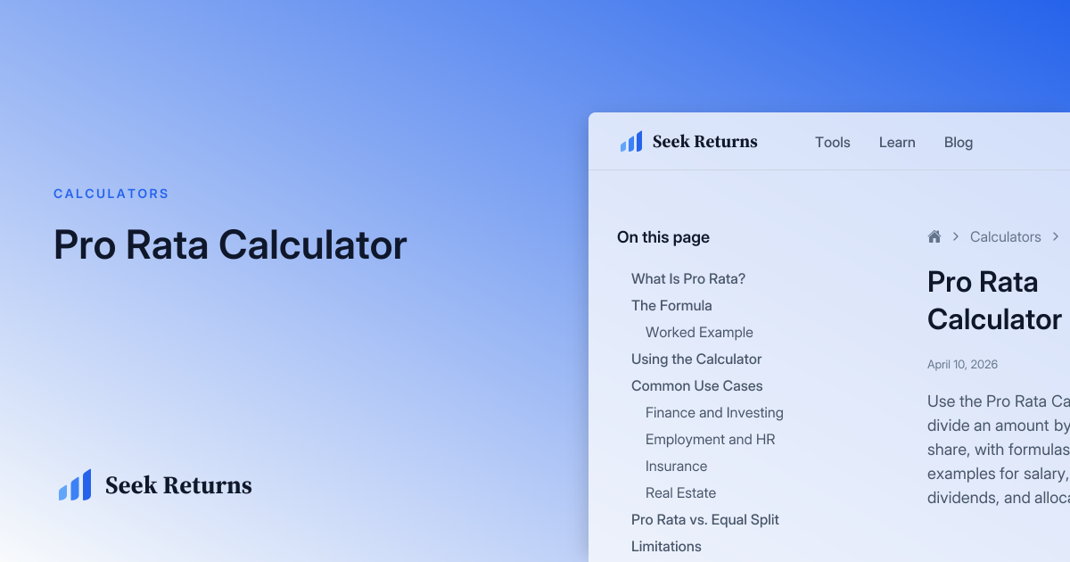 Pro Rata Insurance Calculator